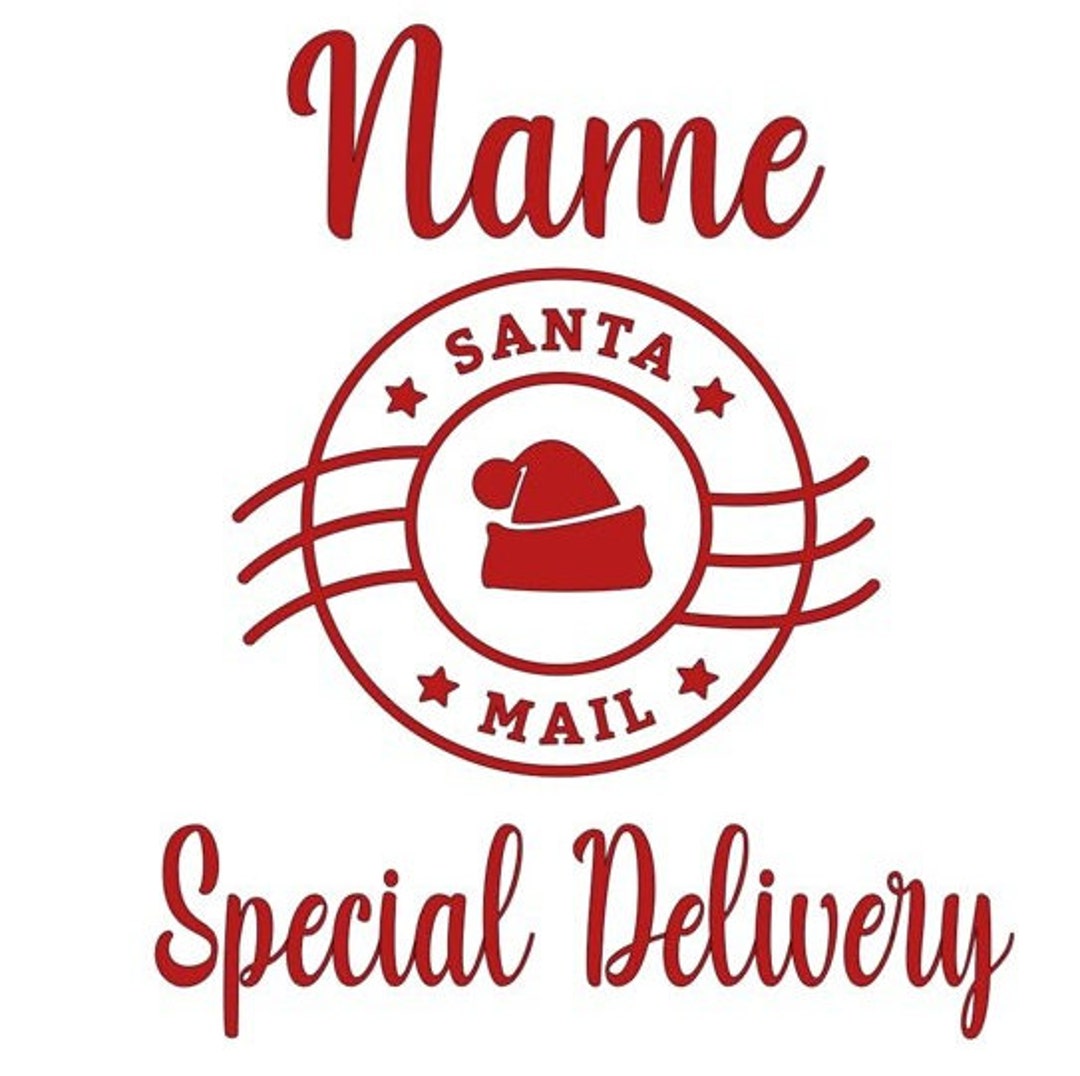 Santa Mail Special Delivery Vinyl Decal - Etsy