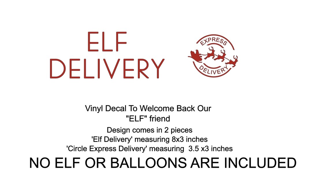 ELF DELIVERY- Express Delivery Vinyl Decal - Etsy