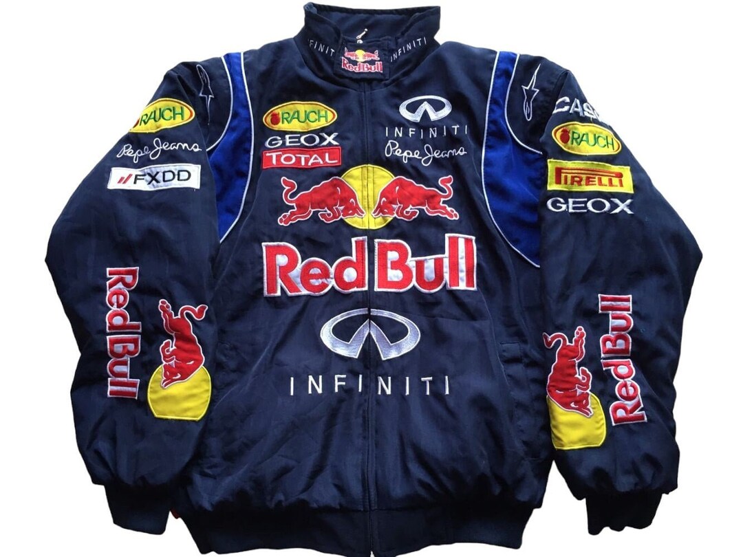 Red Bull Infiniti NASCAR Racing Jacket Embroidered Unisex - Etsy
