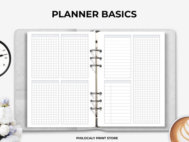 A6 Lined, Dot and Grid Printable Pages, Planner Basics A6, Printable ...