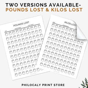 Weight Loss Tracker Printable, Weight Loss Journal, Weight Loss Planner ...