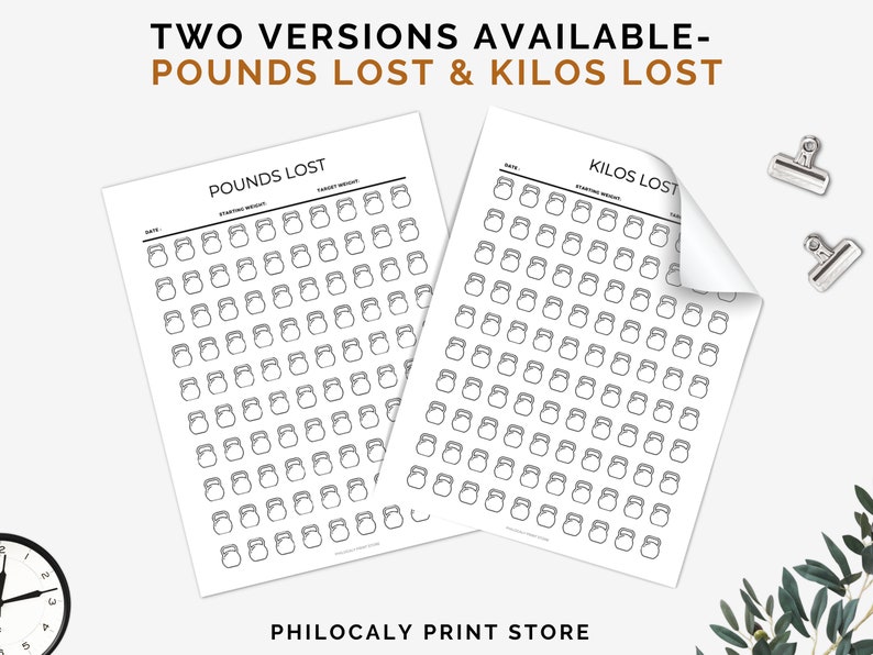 Weight Loss Tracker Printable, Weight Loss Journal, Weight Loss Planner ...