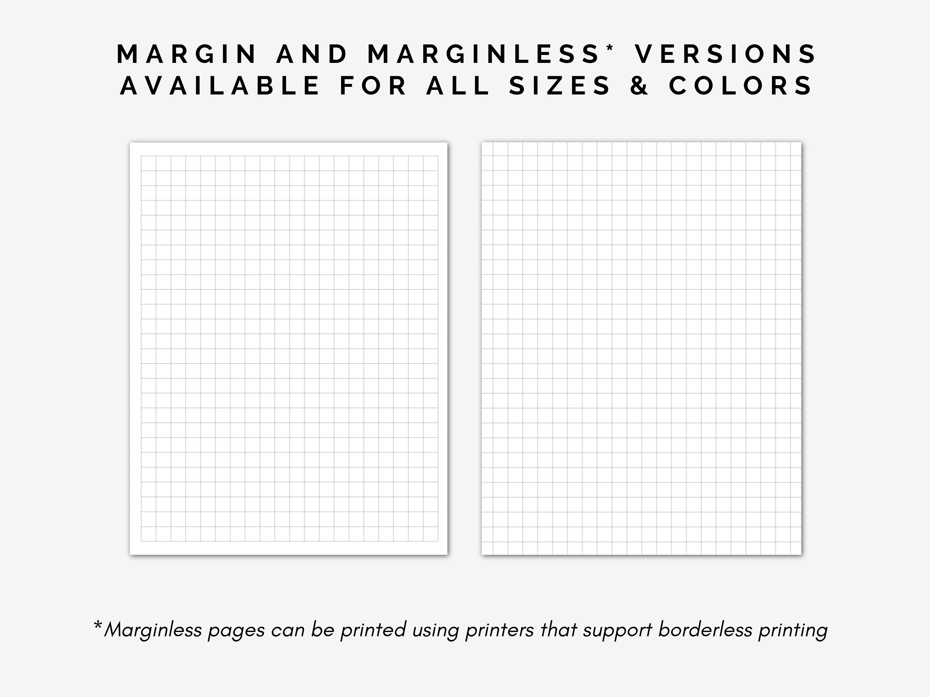 Printable Graph Paper, Grid Paper, Graph Paper Download, Sizes-0.5 Inch ...