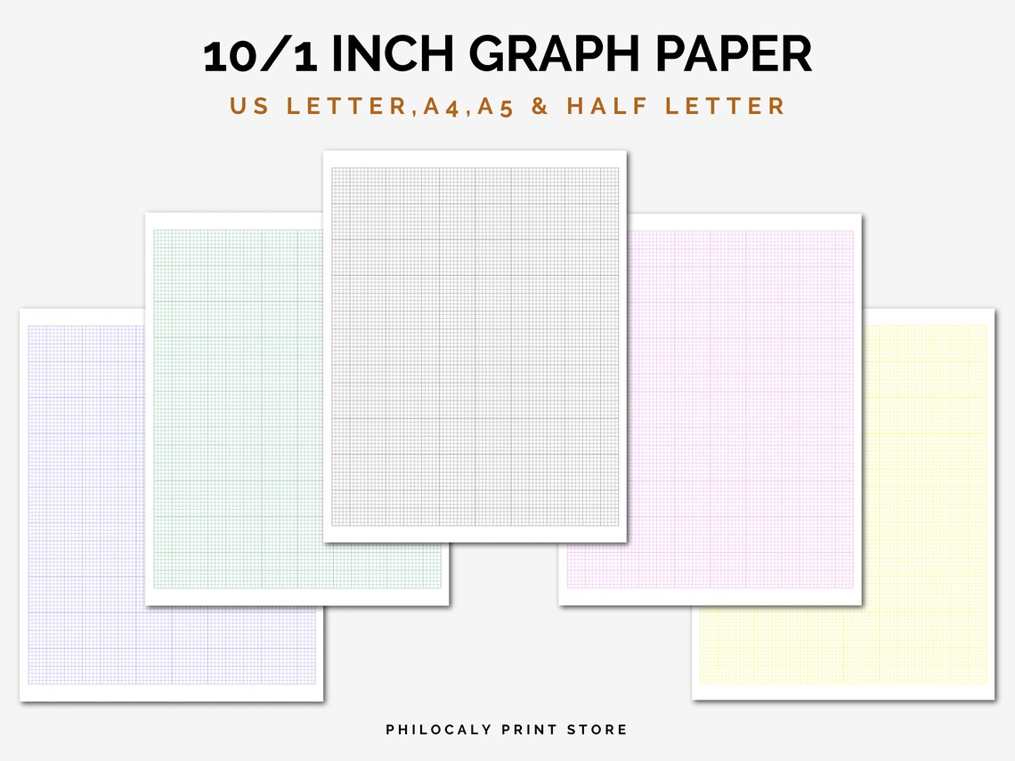 10 Squares per Inch Graph Paper, Printable Graph Paper, Cross Stitch ...