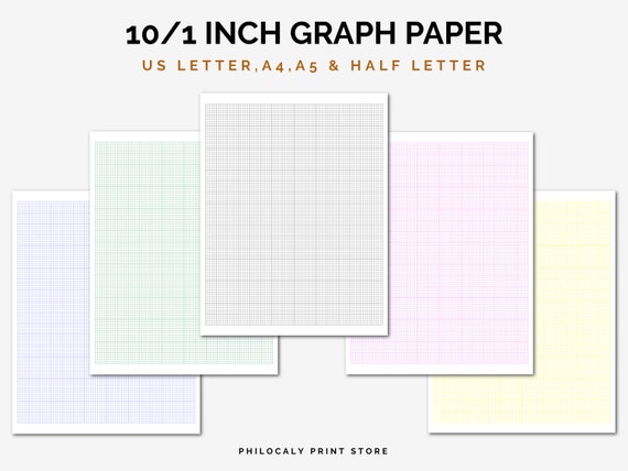 10 Squares per Inch Graph Paper Printable Graph Paper Cross - Etsy