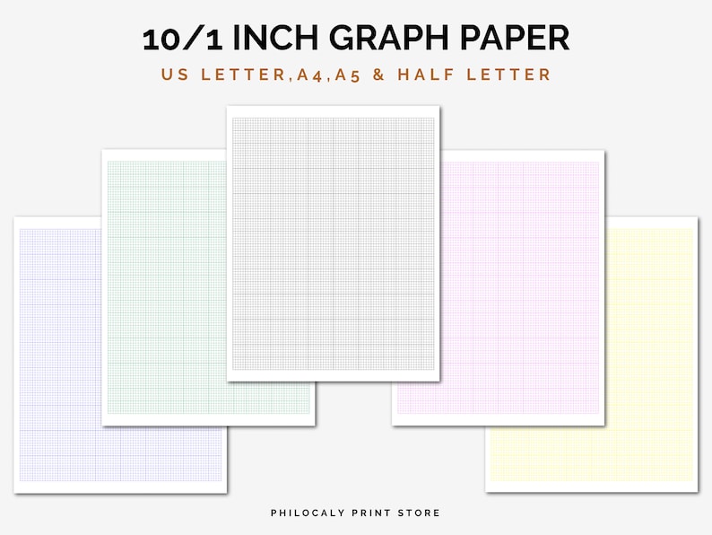 10 Squares per Inch Graph Paper, Printable Graph Paper, Cross Stitch ...