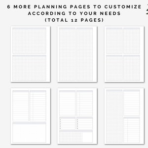 A6 Lined, Dot and Grid Printable Pages, Planner Basics A6, Printable ...