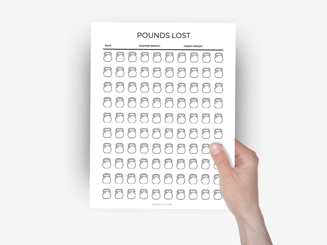 Weight Loss Tracker Printable, Weight Loss Journal, Weight Loss Planner ...