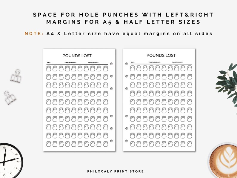 Weight Loss Tracker Printable, Weight Loss Journal, Weight Loss Planner ...