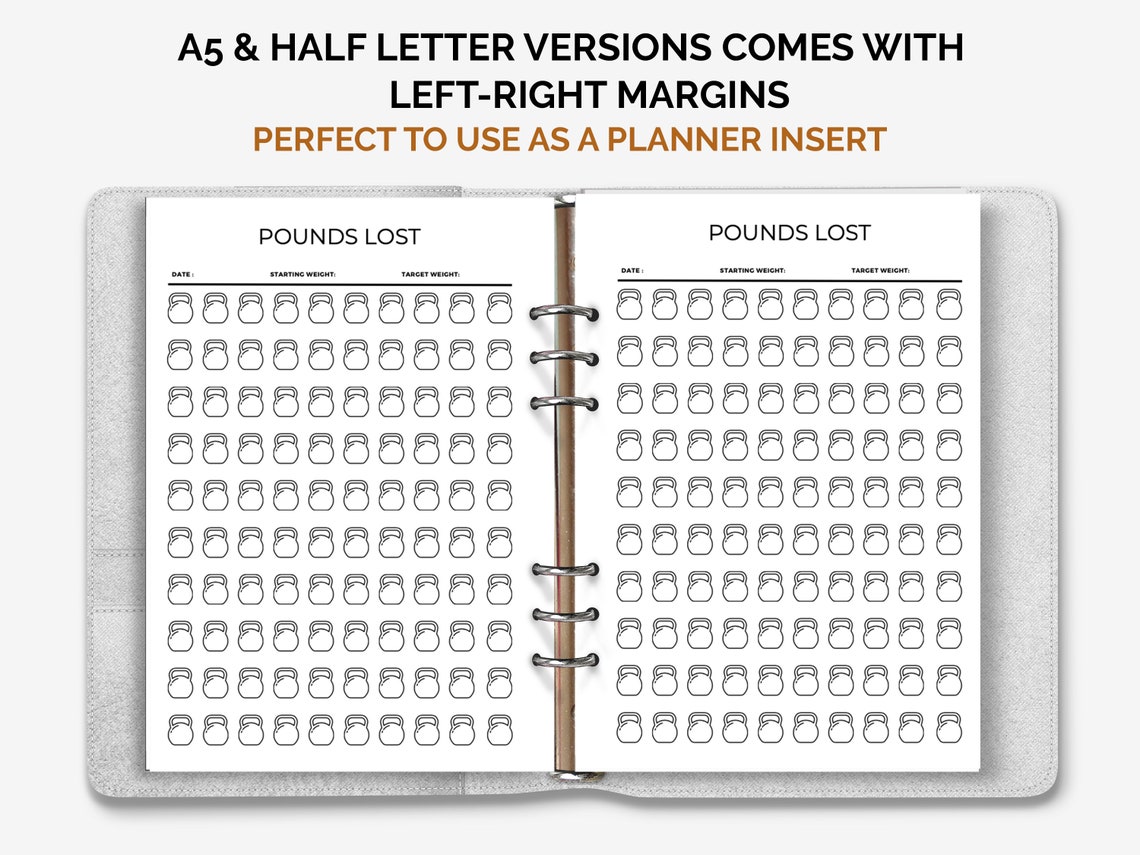 Weight Loss Tracker Printable, Weight Loss Journal, Weight Loss Planner ...