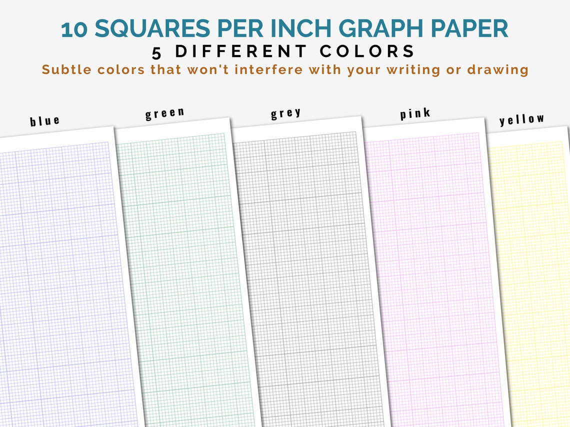 10 Squares per Inch Graph Paper, Printable Graph Paper, Cross Stitch ...