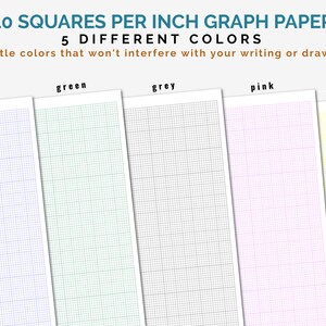 10 Squares per Inch Graph Paper, Printable Graph Paper, Cross Stitch ...