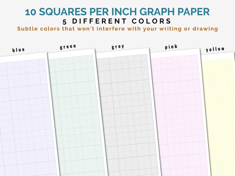 10 Squares per Inch Graph Paper, Printable Graph Paper, Cross Stitch ...