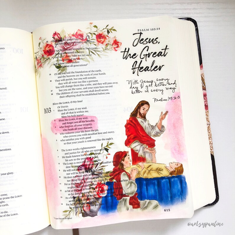 Jesus the Great Healer. Bible Journaling/faith Planner. - Etsy