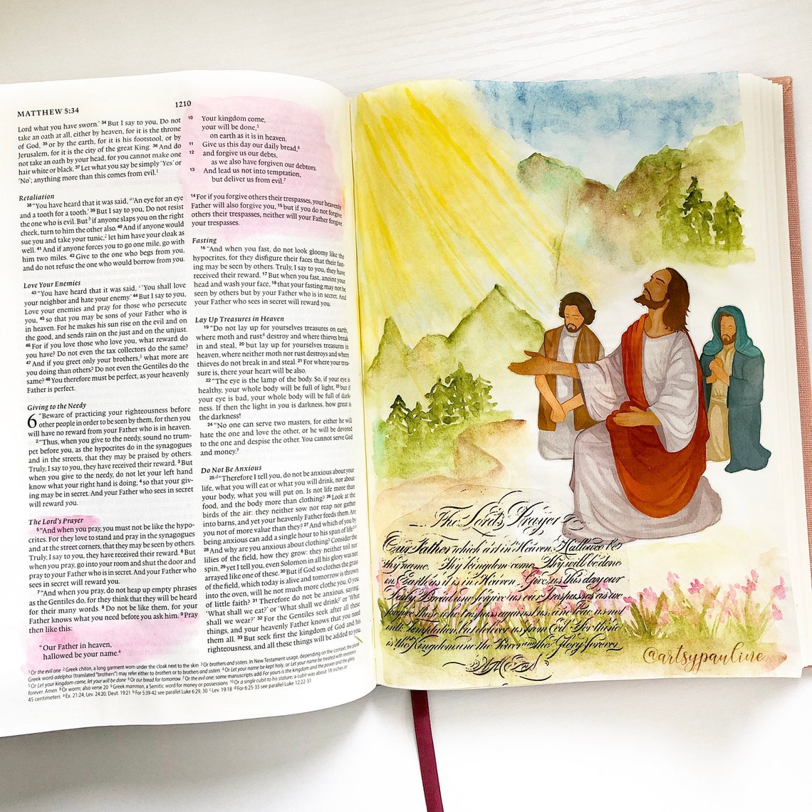 The Lord's Prayer. Bible Journaling/faith Planner. - Etsy