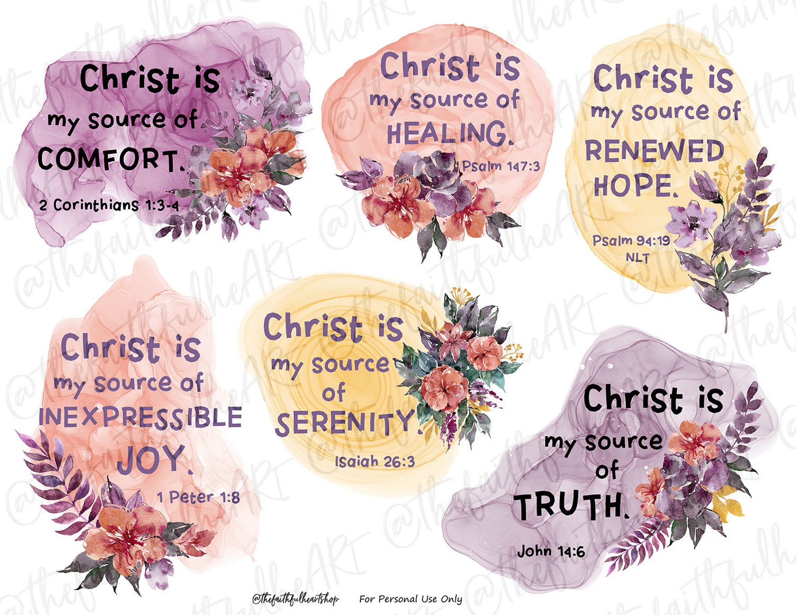 Christ is My Source of C.H.R.I.S.T. Bible Journaling. Faith | Etsy