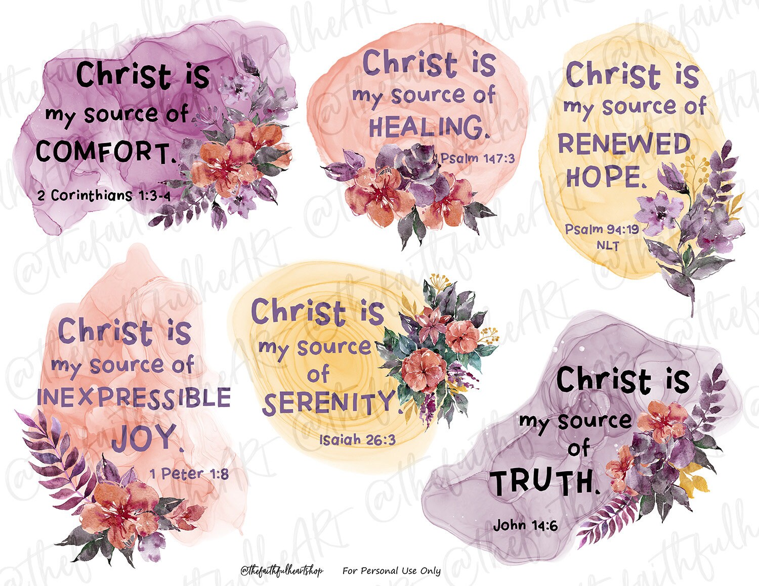 Christ is My Source of C.H.R.I.S.T. Bible Journaling. Faith | Etsy