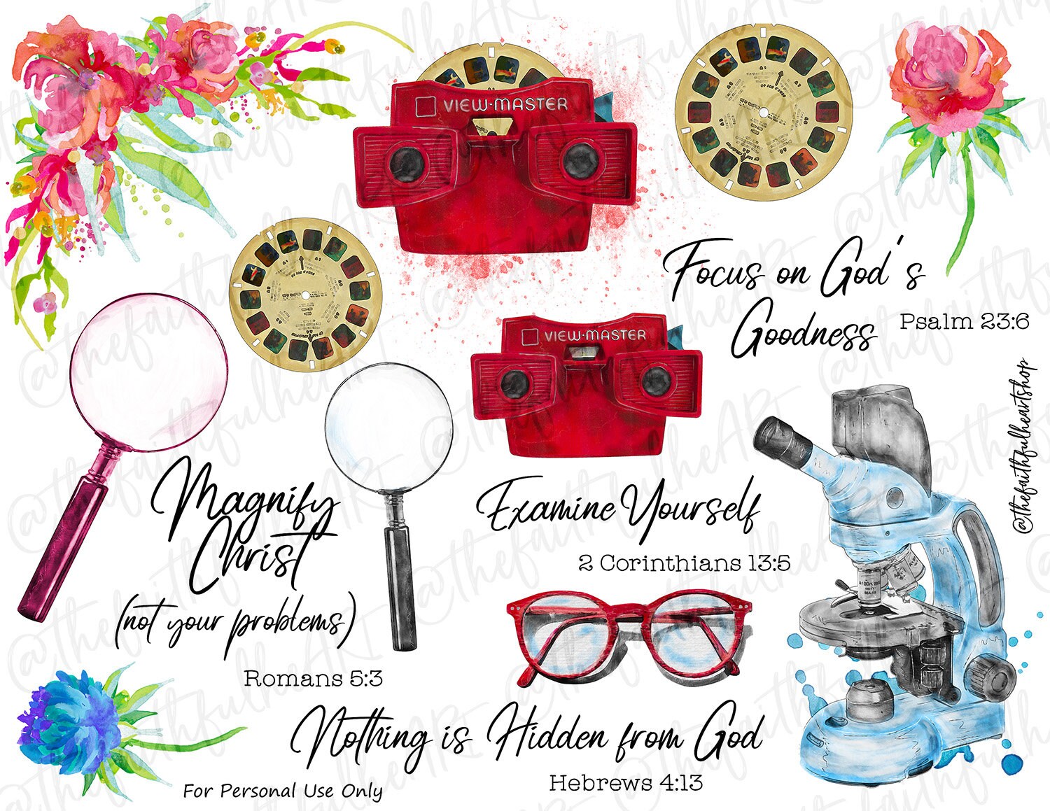 Magnify Christ. Bible Journaling Digital Download Printable | Etsy