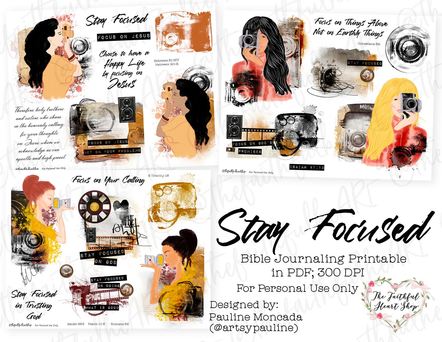 Stay Focused. Bible Journaling/faith Planner. Christian. - Etsy