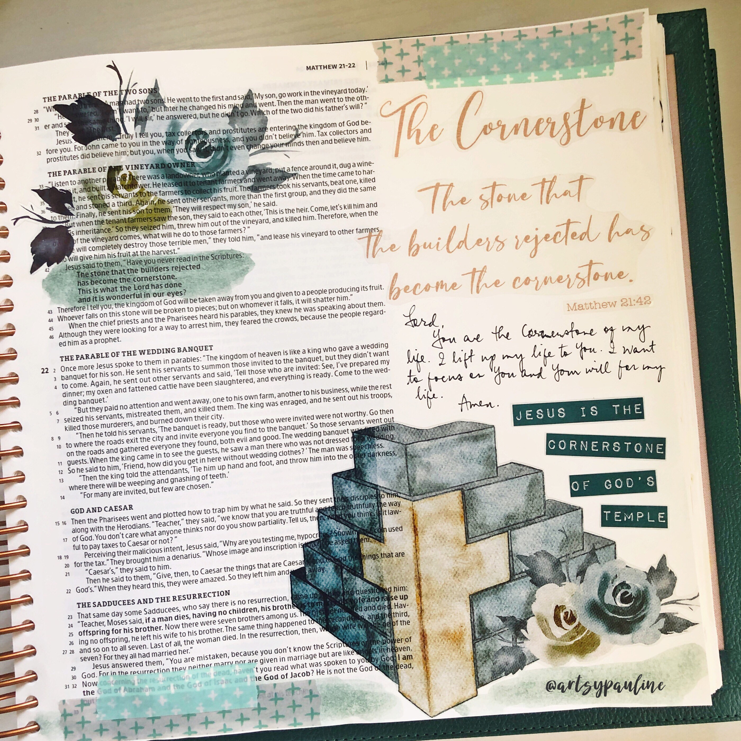 The Cornerstone. Bible Journaling. Faith Planner. Christian. Faith ...