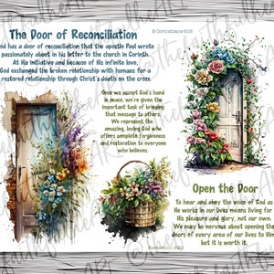 God Opens Doors, Bible Journaling Stickers Printable, Christian Faith ...