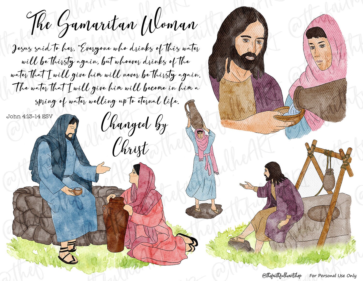 The Samaritan Woman Bible Journaling Faith Planner Etsy Hong Kong