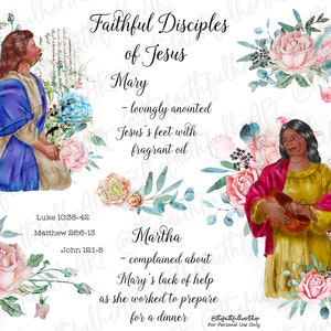 Women of the Bible: Mary and Martha in PDF. Bible Journaling/faith ...