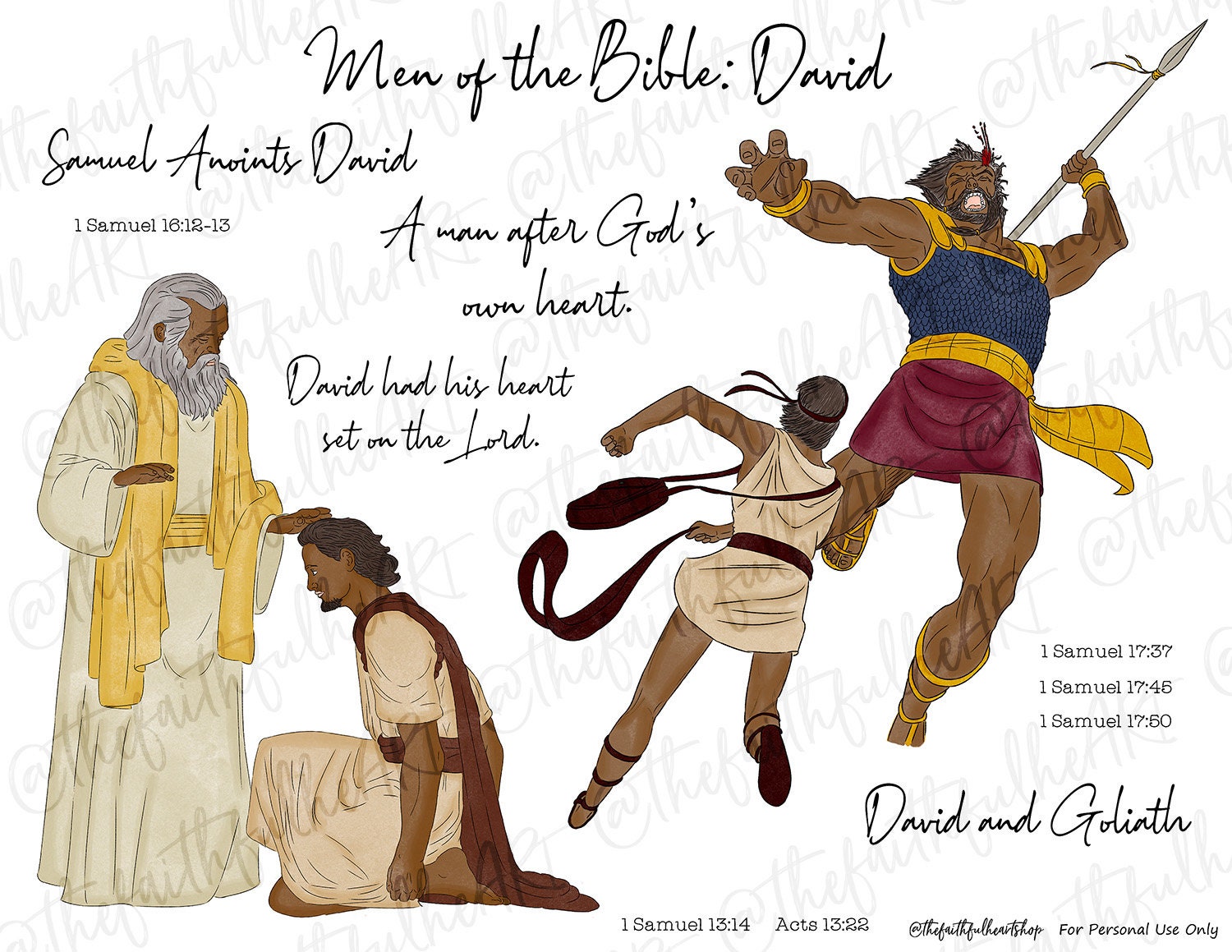 Men of the Bible: David. Bible Journaling/faith Planner. | Etsy