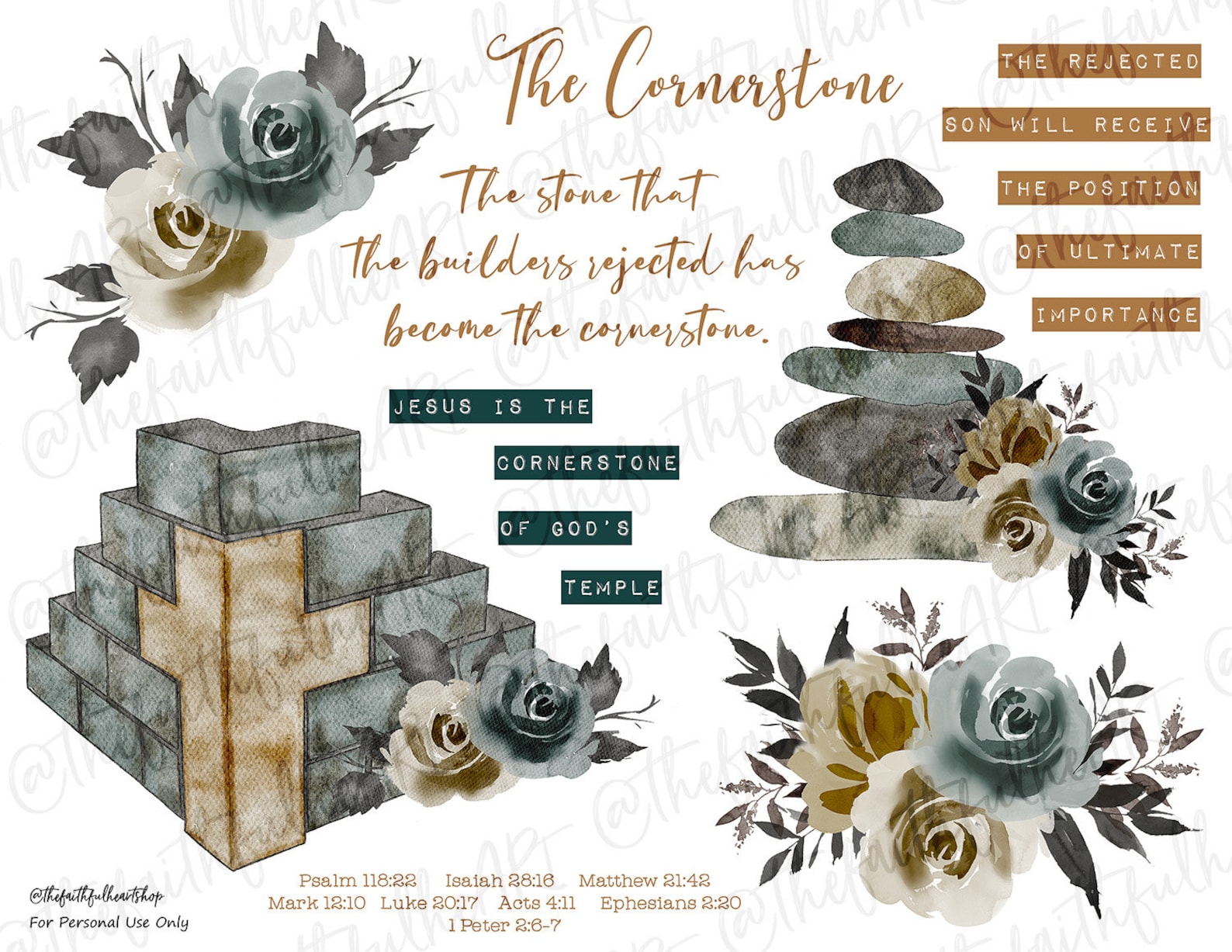 The Cornerstone. Bible Journaling. Faith Planner. Christian. Faith ...