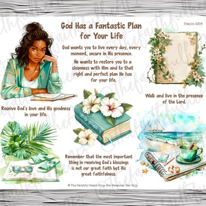 God's Good Plan for You, Bible Journaling Stickers Printable, Faith ...