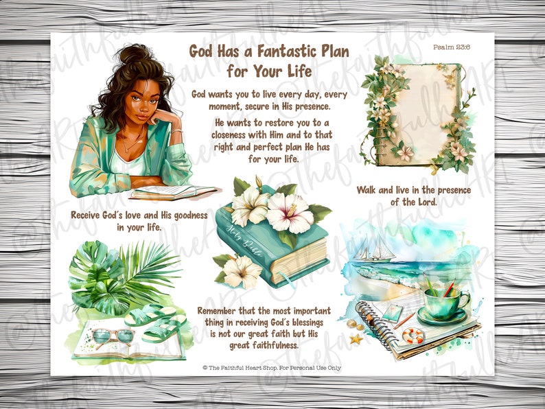 God's Good Plan for You, Bible Journaling Stickers Printable, Faith ...