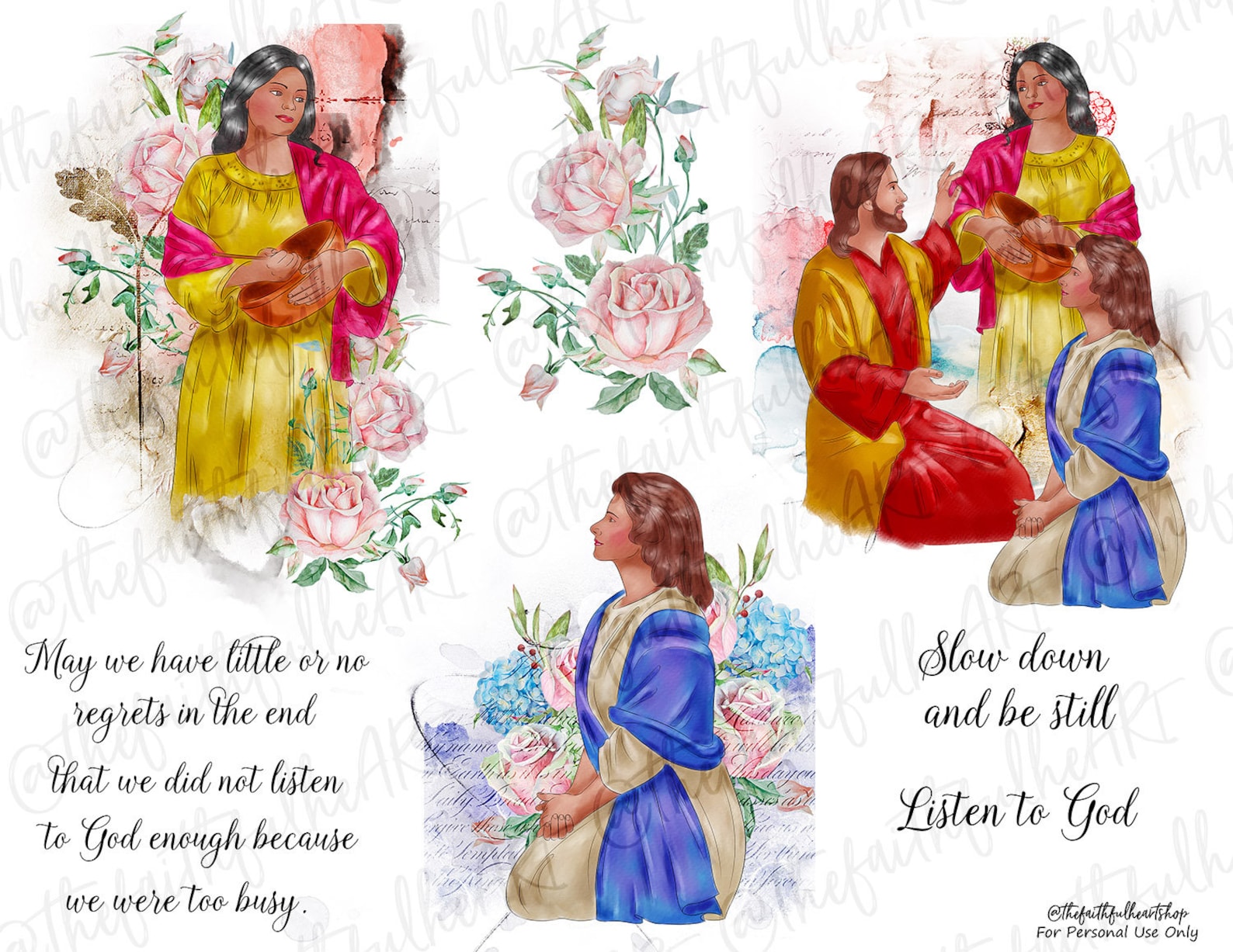 Women of the Bible: Mary and Martha in PDF. Bible Journaling/faith Planner Digital Download ...