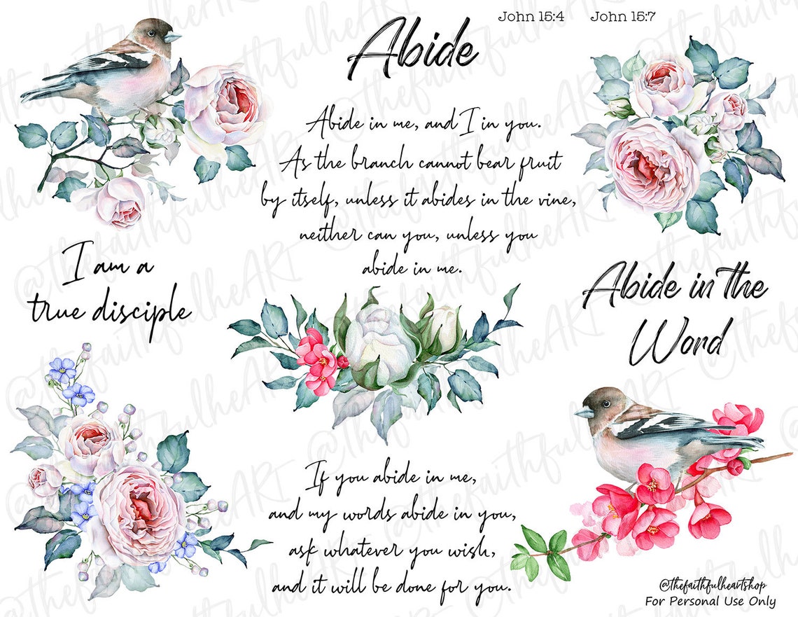 Abide. Bible Journaling/faith Planner Digital Download - Etsy