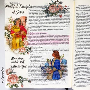 Women of the Bible: Mary and Martha in PNG and PDF. Bible Journaling ...