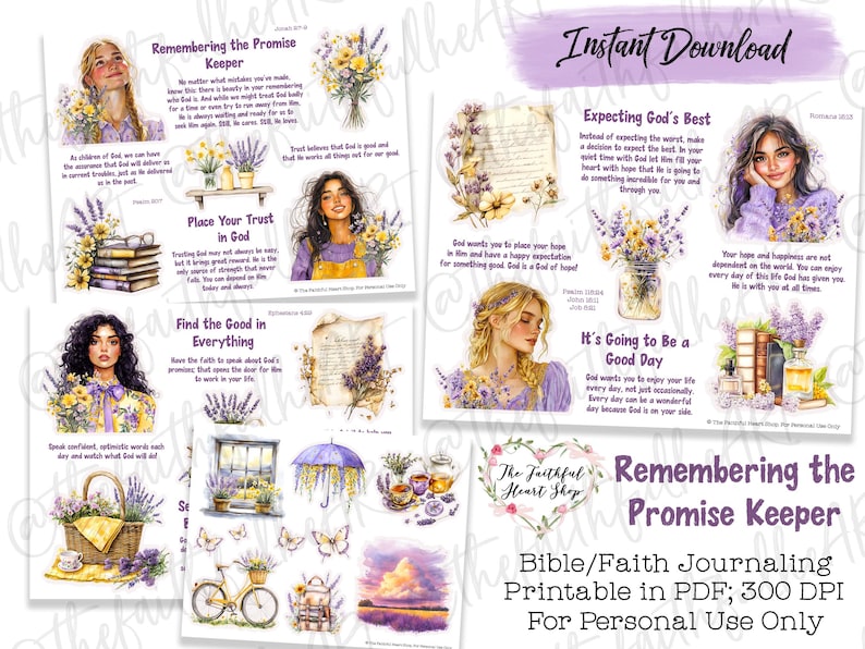 Remembering the Promise Keeper, Bible Journaling Stickers Printable ...