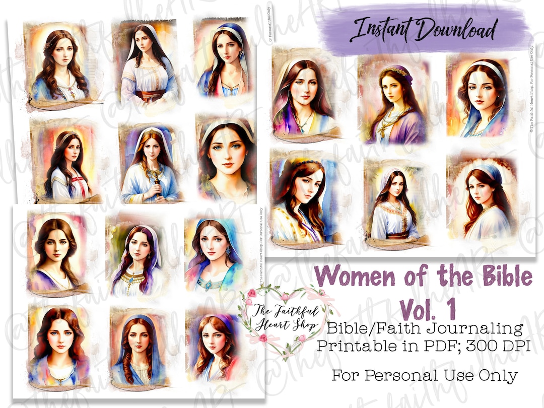 Women of the Bible Vol. 1, Bible Journaling Stickers Printable ...