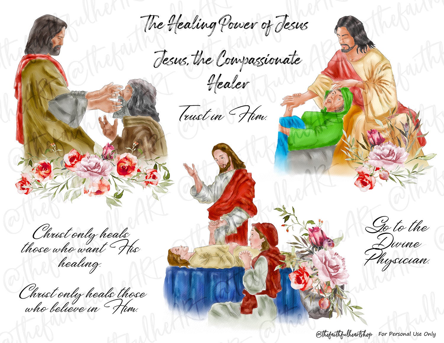 Jesus the Great Healer. Bible Journaling/faith Planner. - Etsy