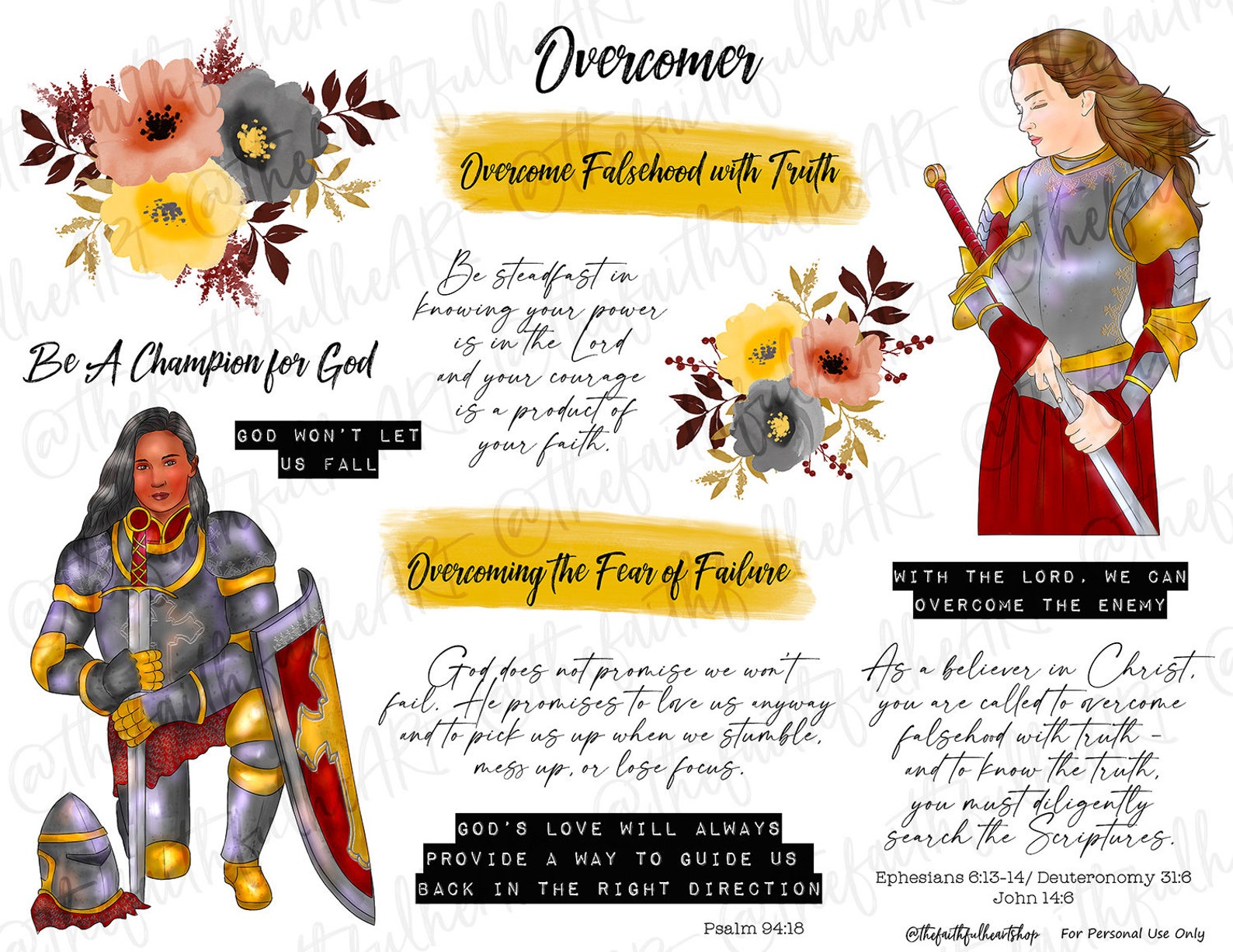 Overcomer. Bible Journaling. Faith Planner. Christian. Faith. | Etsy