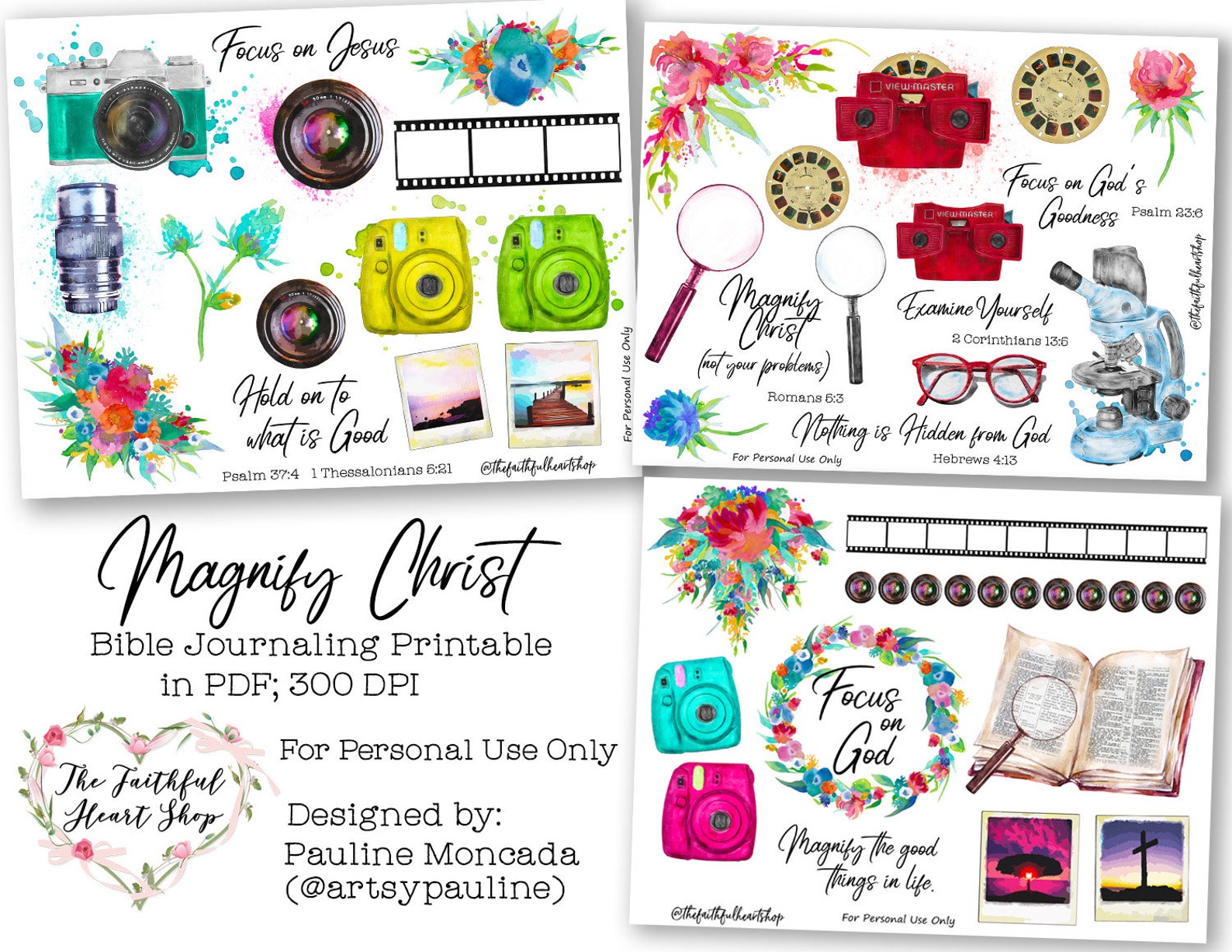 Magnify Christ. Bible Journaling Digital Download Printable | Etsy