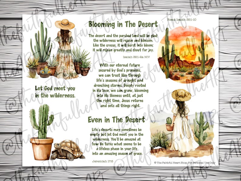 Blooming in the Desert (revised Edition), Bible Journaling Stickers ...