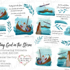 Trusting God in the Storm. Bible Journaling/faith Planner. Christian ...