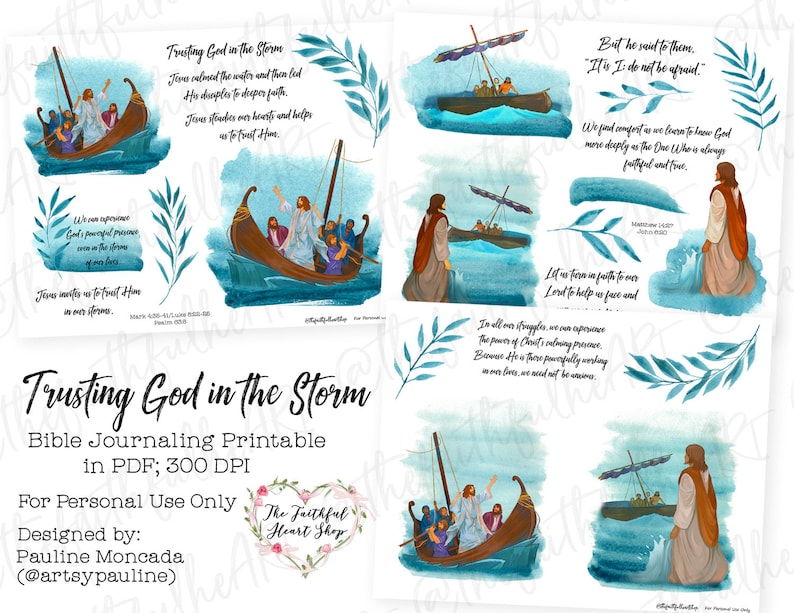 Trusting God in the Storm. Bible Journaling/faith Planner. | Etsy