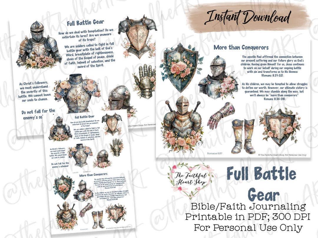 Full Battle Gear, Bible Journaling Stickers, Faith, Bible Study, Armor ...