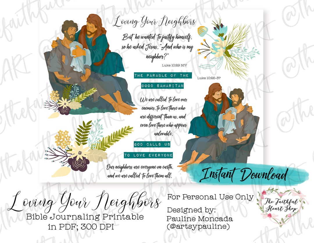 Loving Your Neighbors. Bible Journaling. Faith Planner. Christian ...
