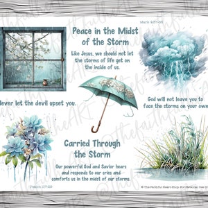 Peace in the Midst of the Storm, Bible Journaling Stickers Printable ...