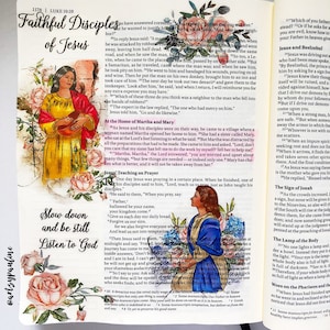 Women of the Bible: Mary and Martha in PDF. Bible Journaling/faith ...
