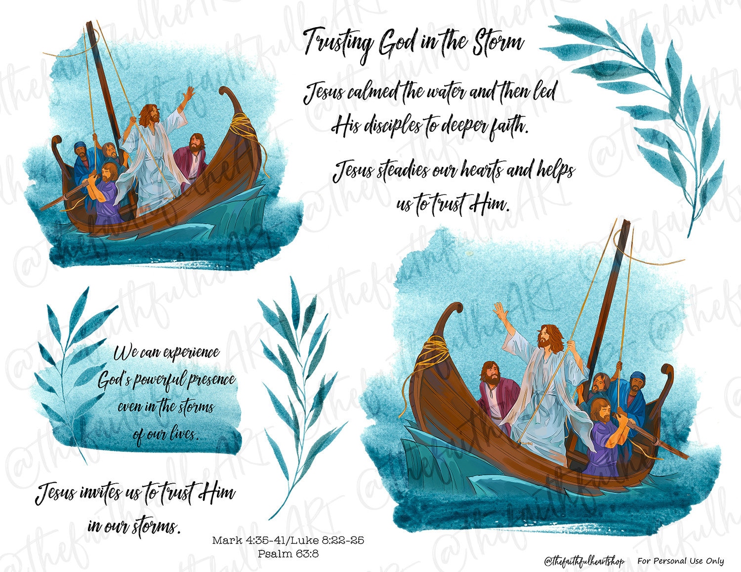 Trusting God in the Storm. Bible Journaling/faith Planner. | Etsy