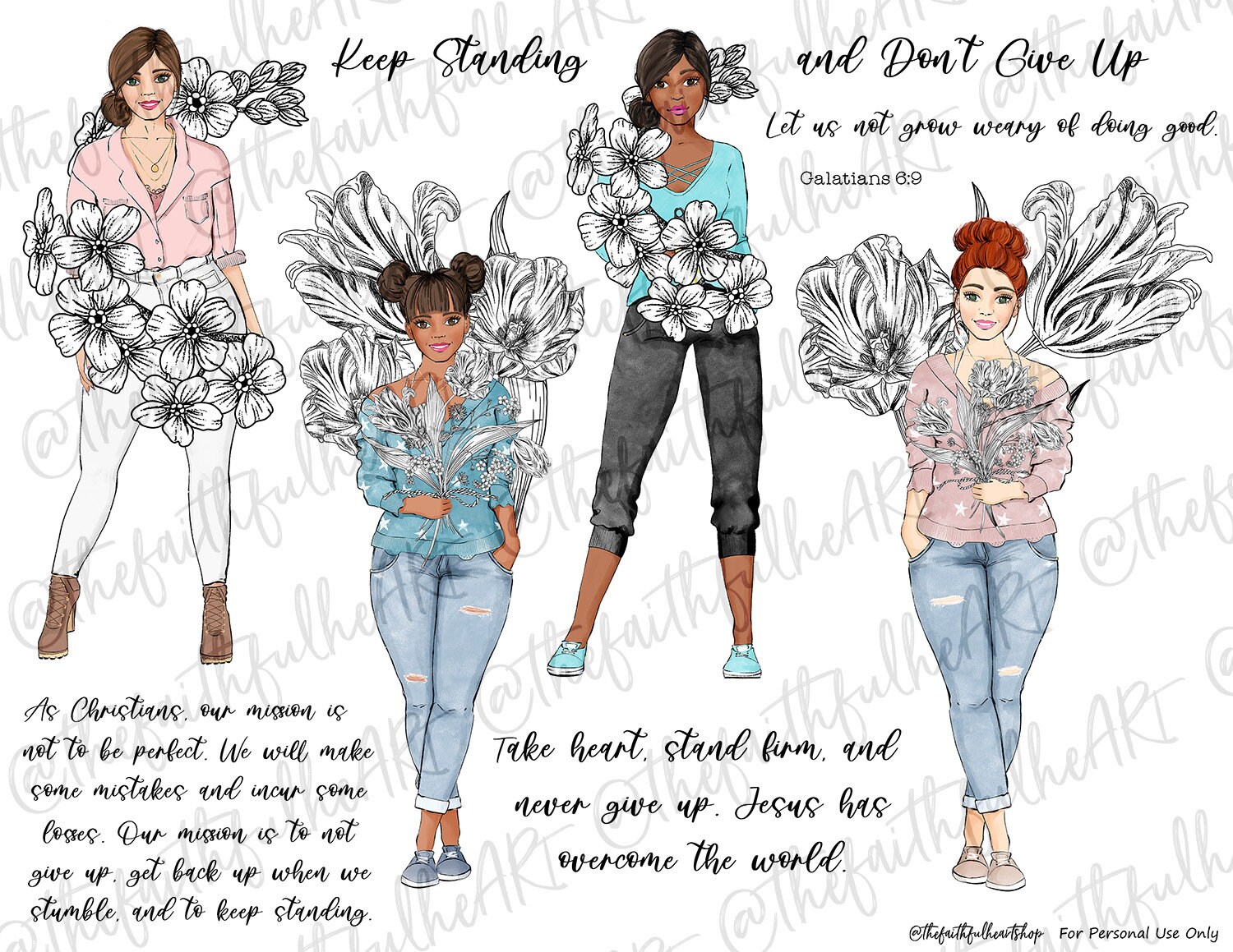 Courageous Stand. Bible Journaling. Faith Planner. Christian. | Etsy