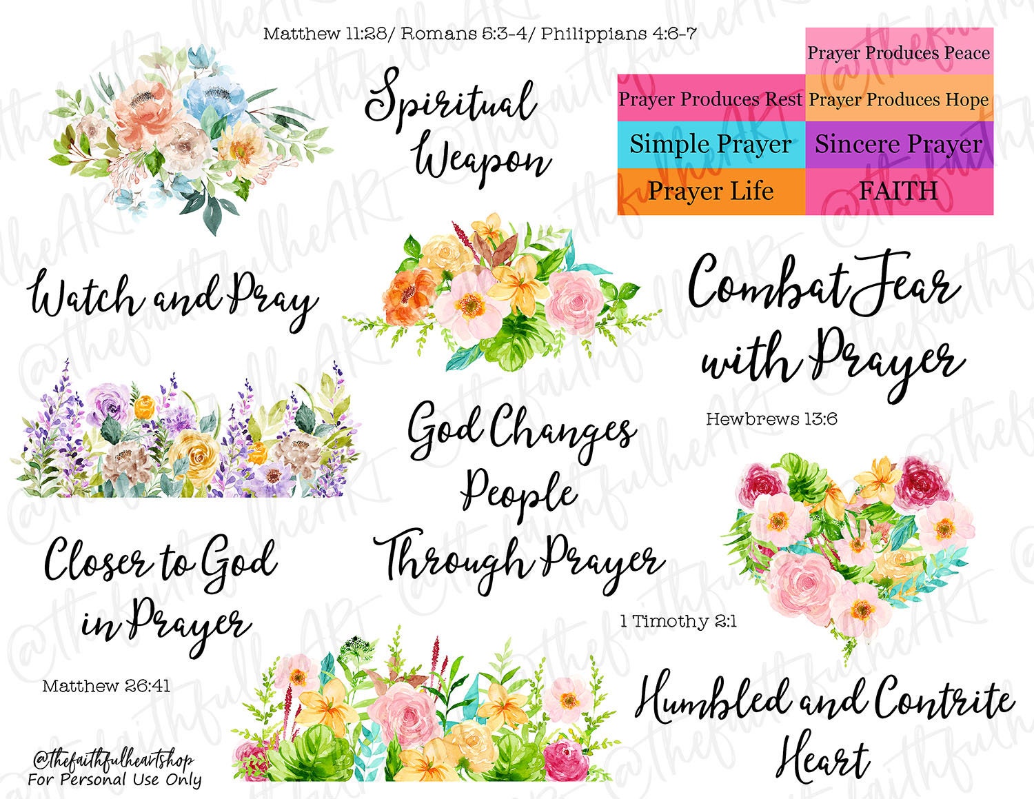 The Power of Prayer. Bible Journaling/ Faith Planner Digital | Etsy