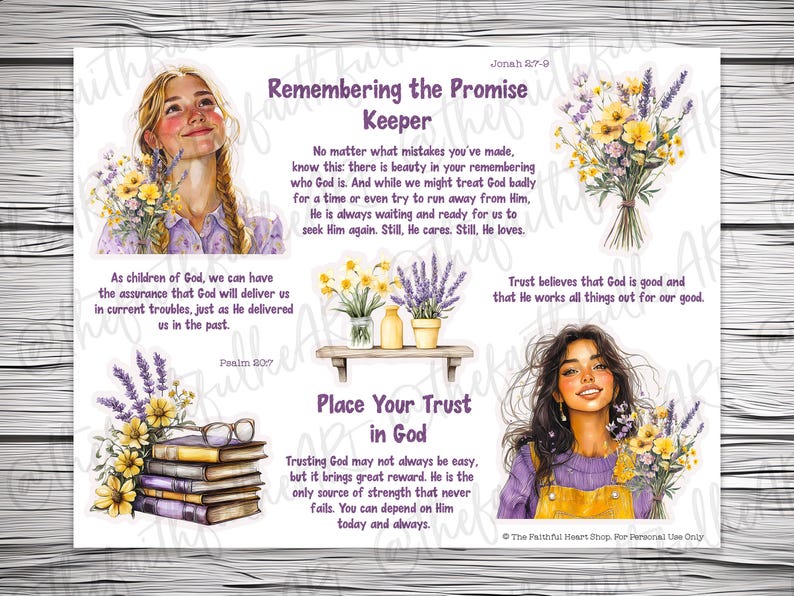 Remembering the Promise Keeper, Bible Journaling Stickers Printable ...